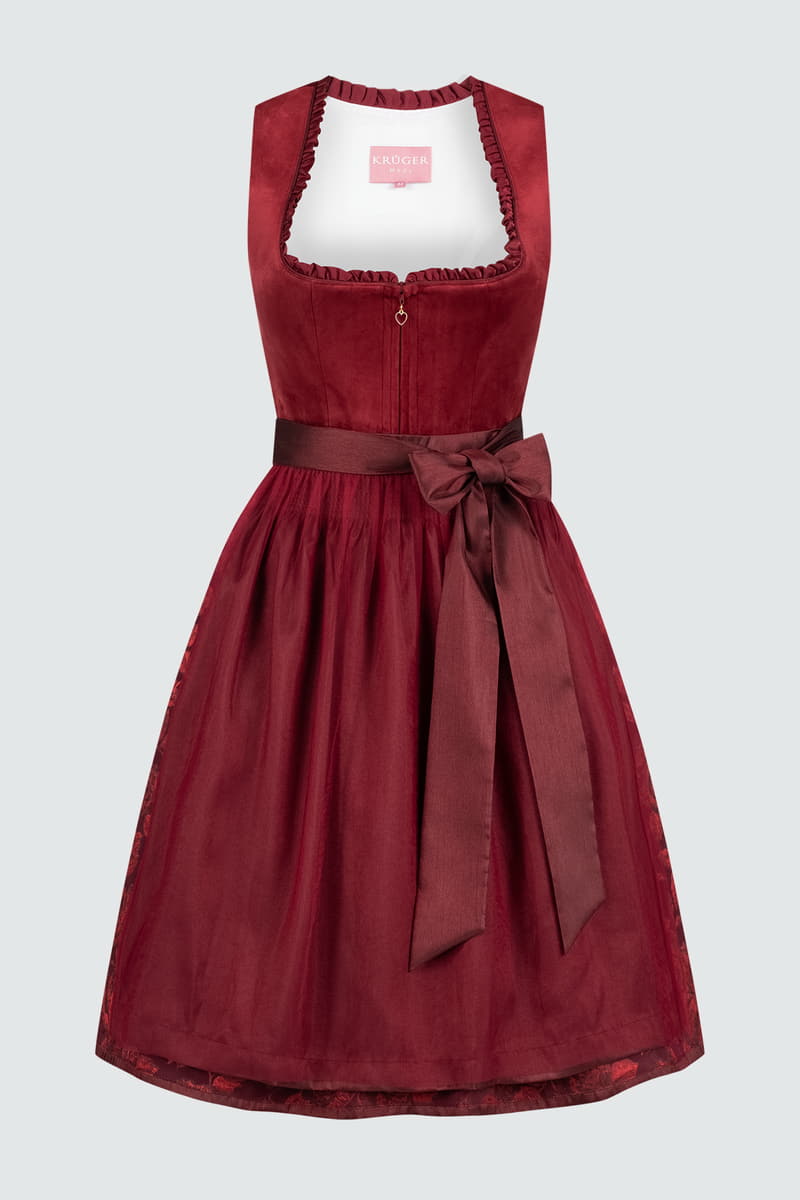 Dirndl Joelina (60cm) in rot im Krüger Dirndl Online Shop